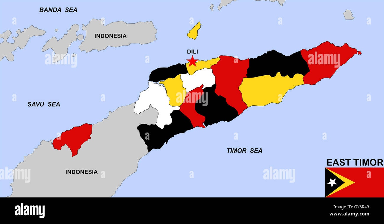 Carte du timor oriental Banque de photographies et d’images à haute ...