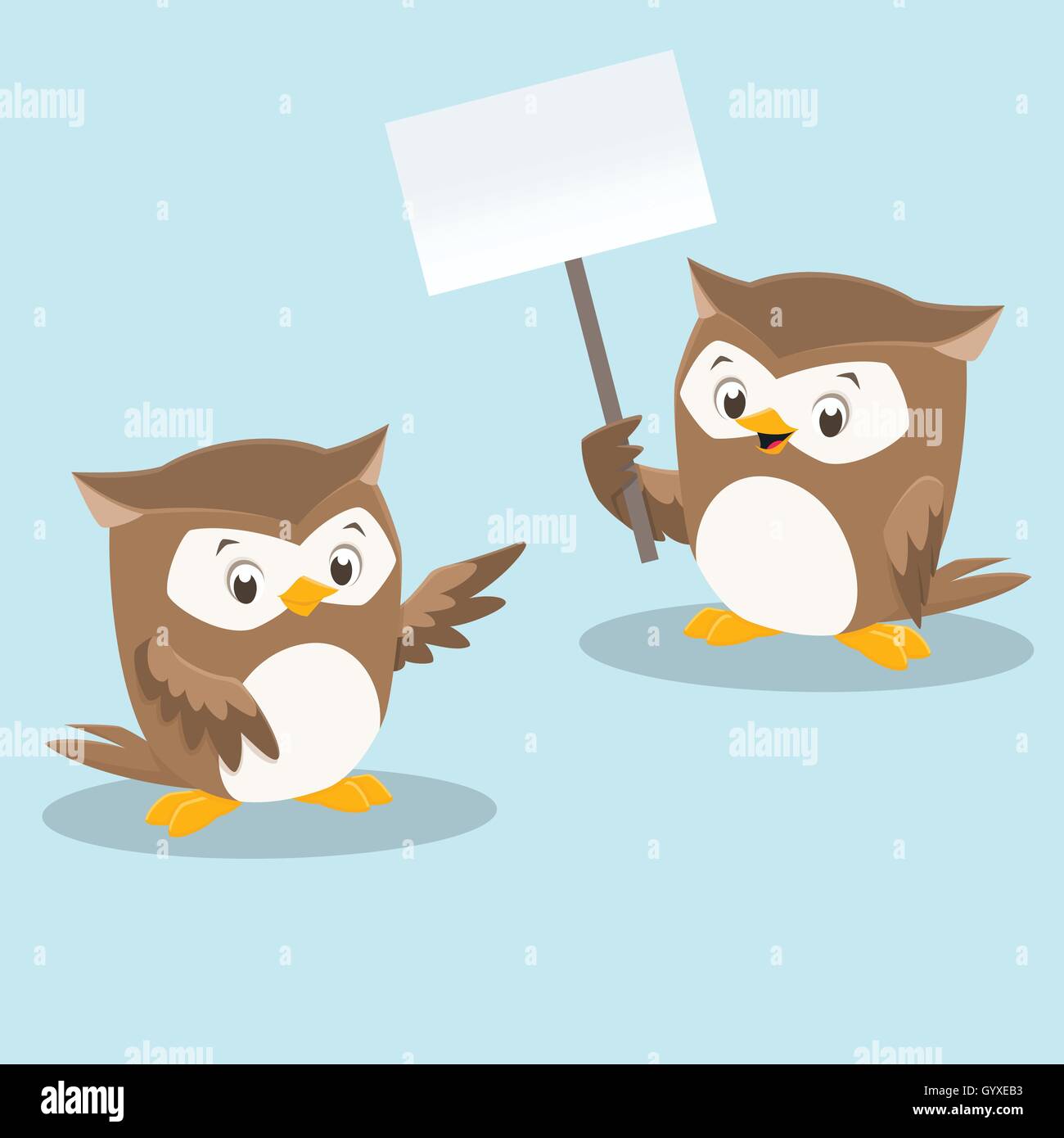 Hibou de dessin animé Banque d'images vectorielles - Alamy