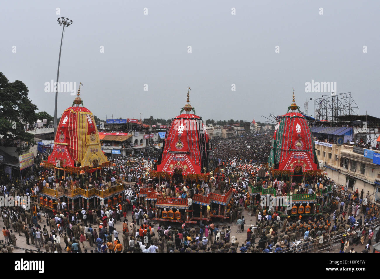 Puri, Odisha, Inde- 3 juillet 2011 : Les chars de Seigneur Jagannath ...
