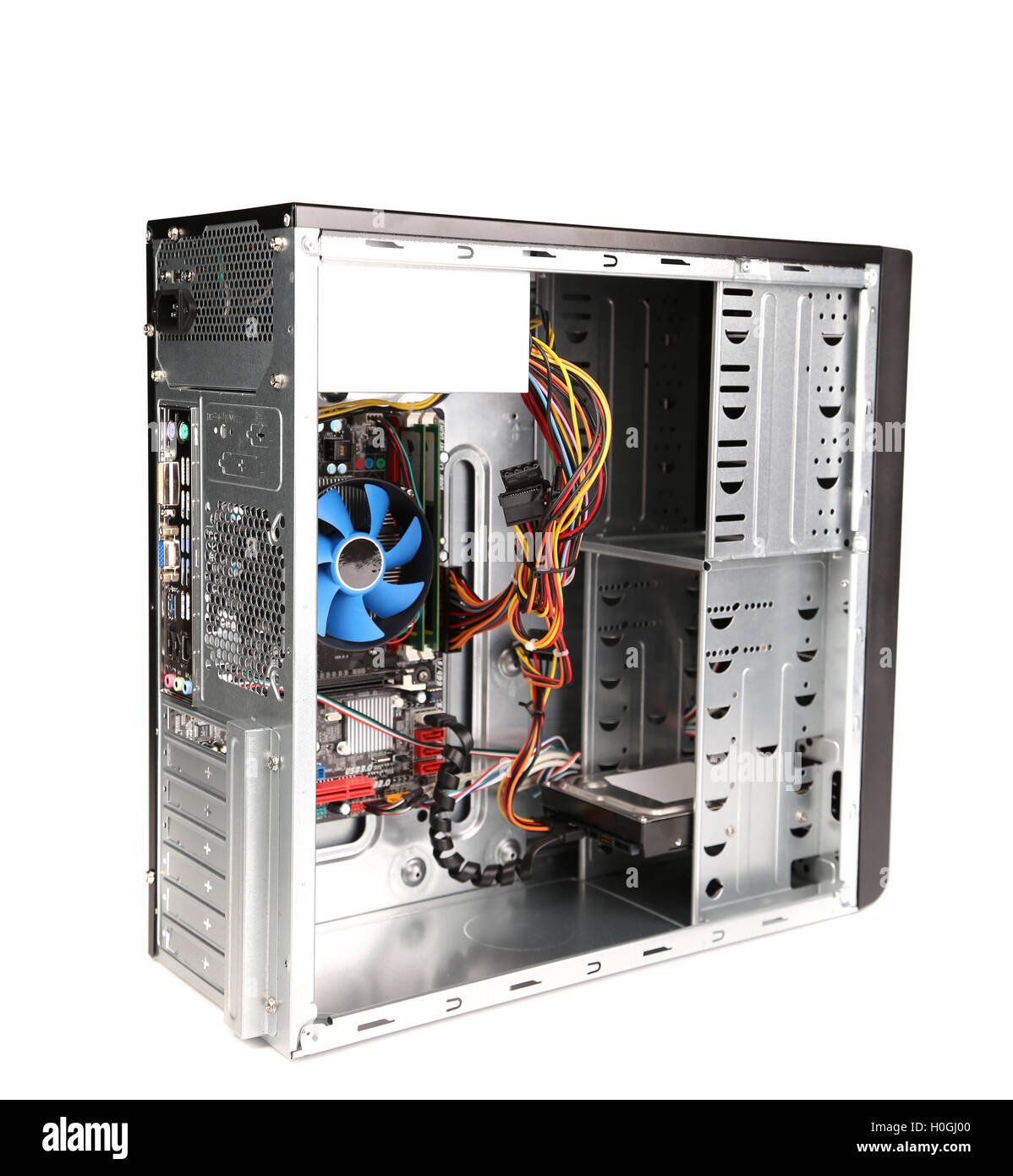 Unité centrale de l'ordinateur ouvert Photo Stock - Alamy