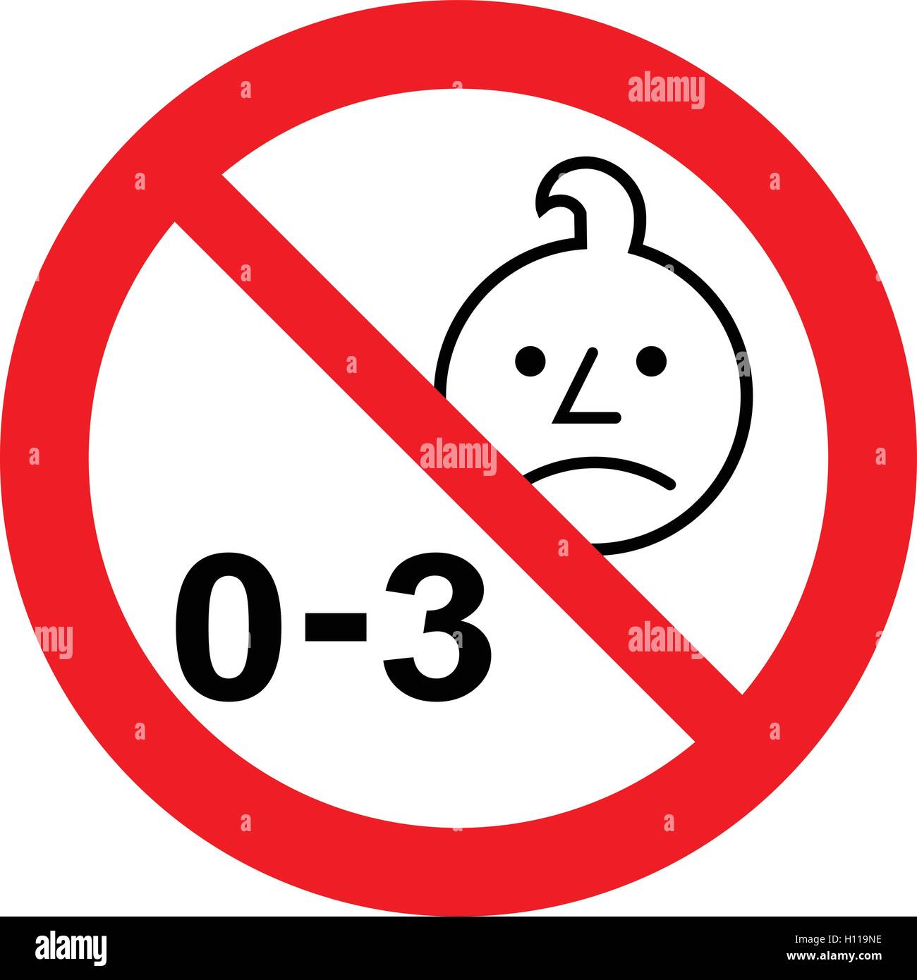 Pictogramme interdit aux enfants Banque d'images vectorielles - Alamy
