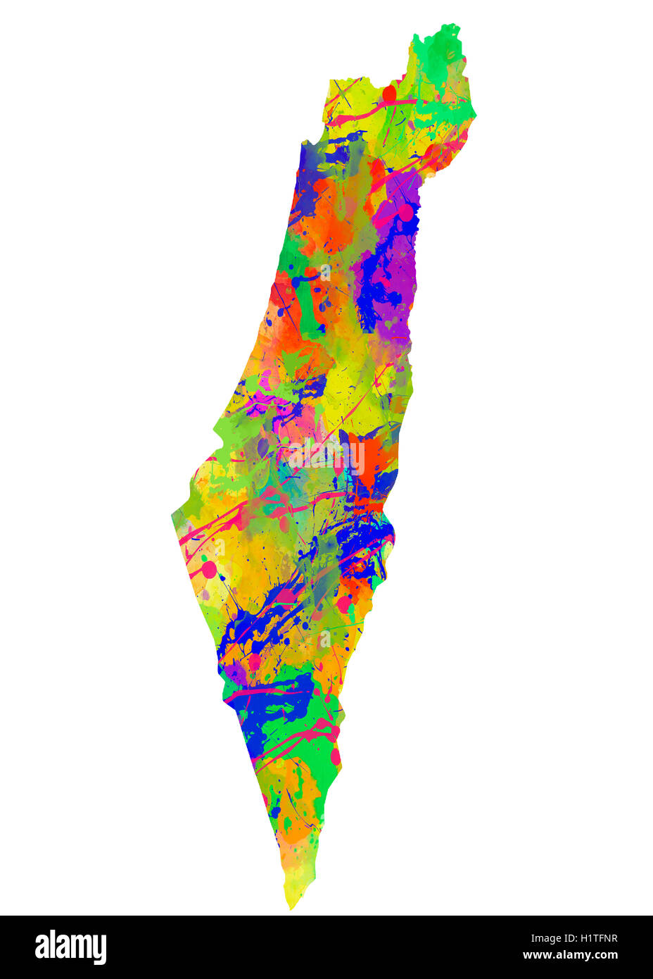 Map of israel Banque de photographies et d’images à haute résolution ...