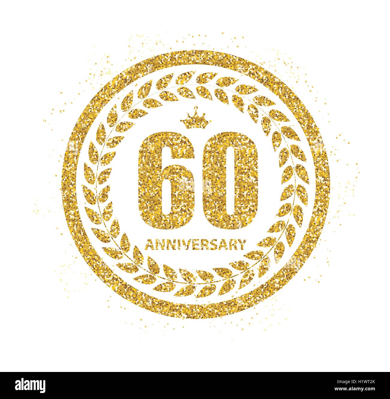 60 ans anniversaire Logo du modèle Vector Illustration Image ...