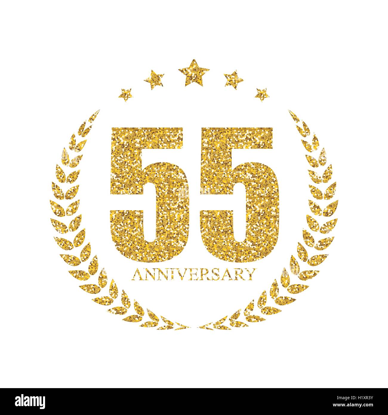 Logo anniversaire 55 ans Banque d'images détourées - Alamy