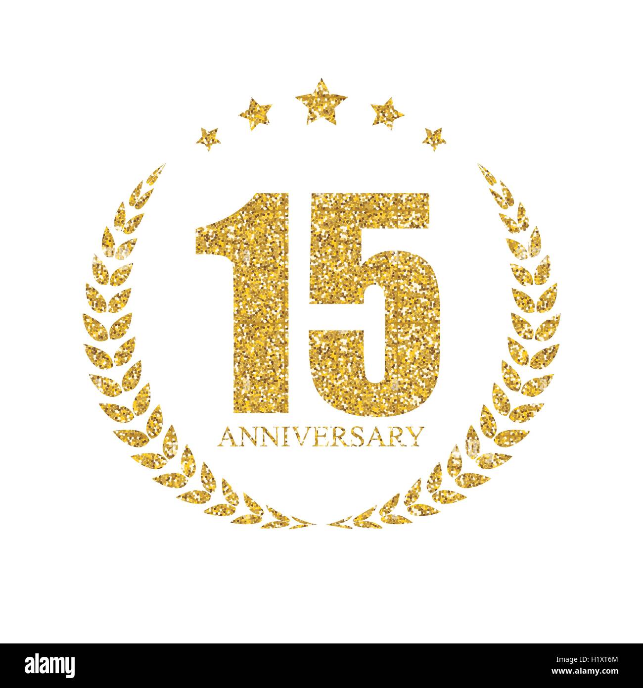 15 ans anniversaire Logo du modèle Vector Illustration Image ...