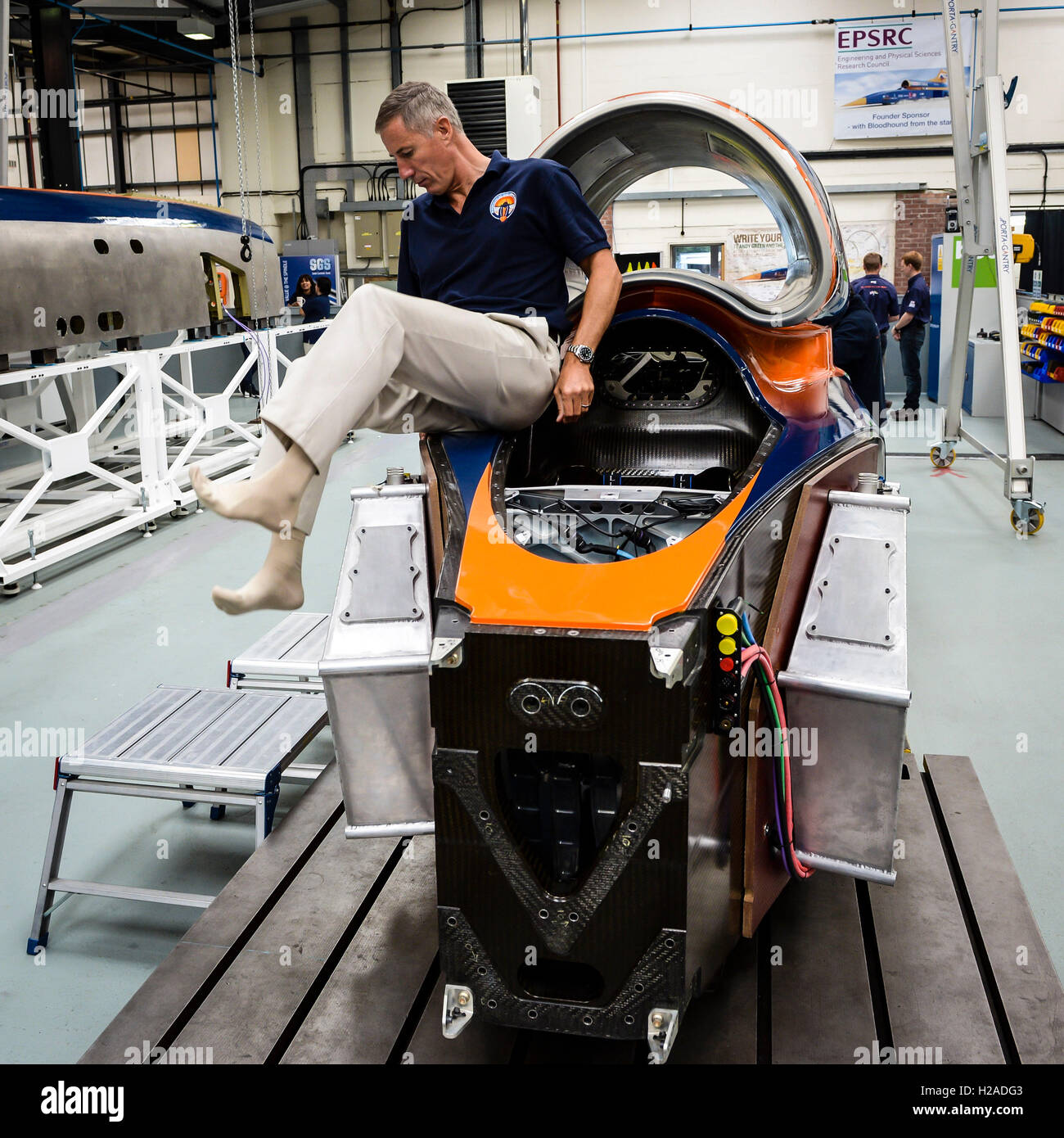 Voiture supersonique de cockpit bloodhound ssc Banque de photographies ...