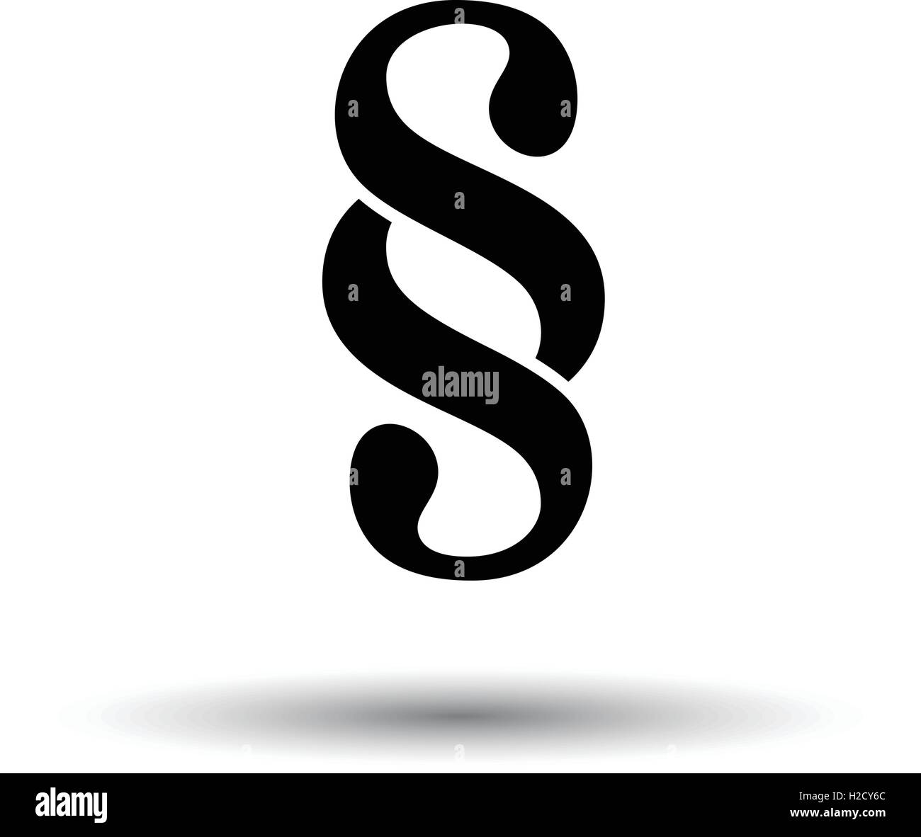 Icône symbole paragraphe. Fond blanc avec design de l'ombre. Vector ...