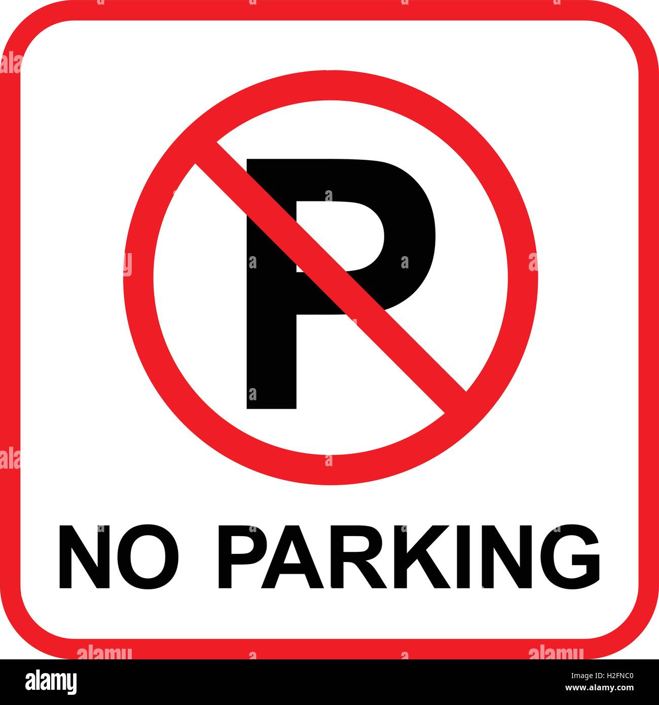 No parking sign, stationnement interdit pancarte vector illustration ...