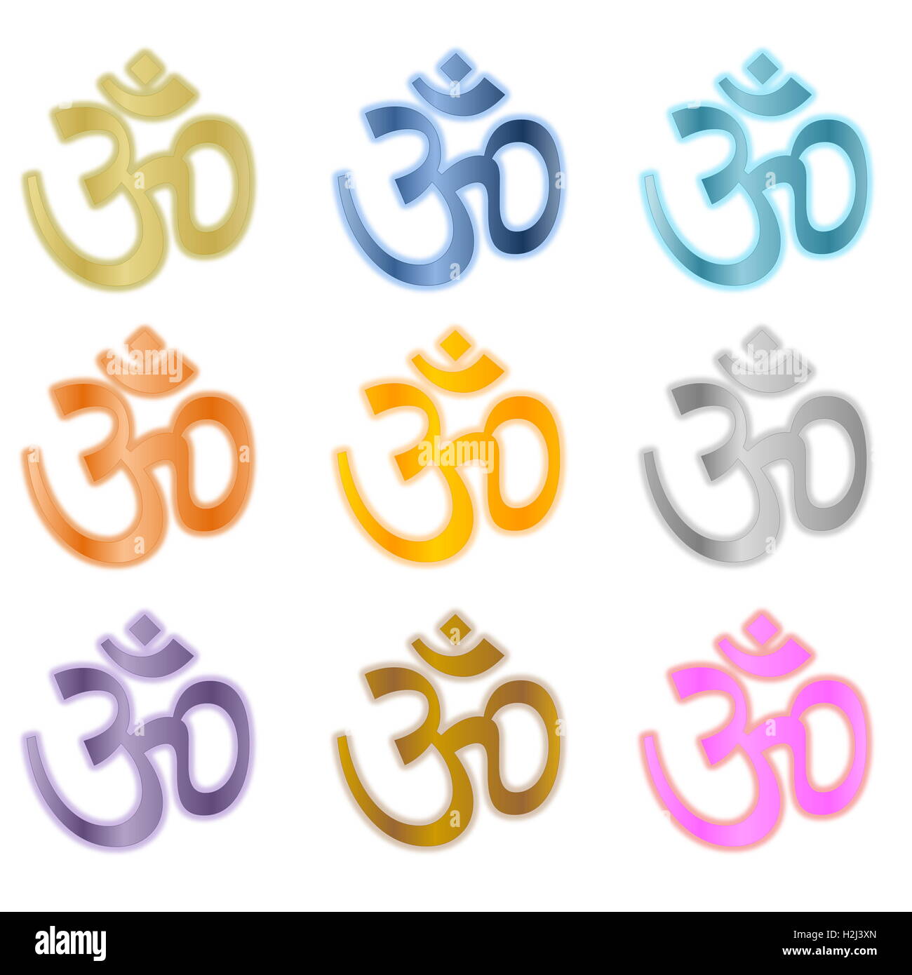 Om aum symbol red background Banque de photographies et d’images à ...