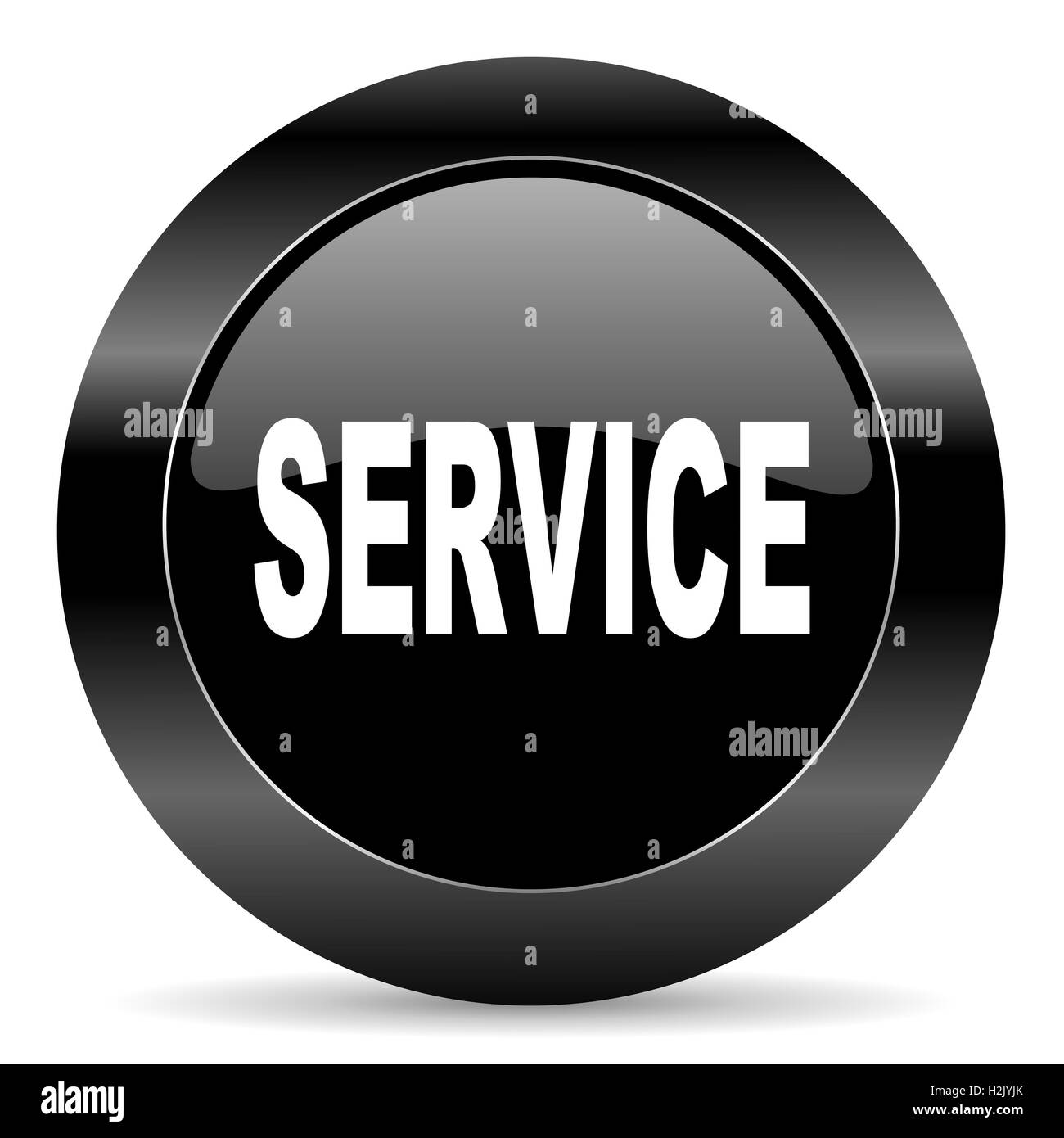 Call center agent service icon Banque d'images noir et blanc - Alamy