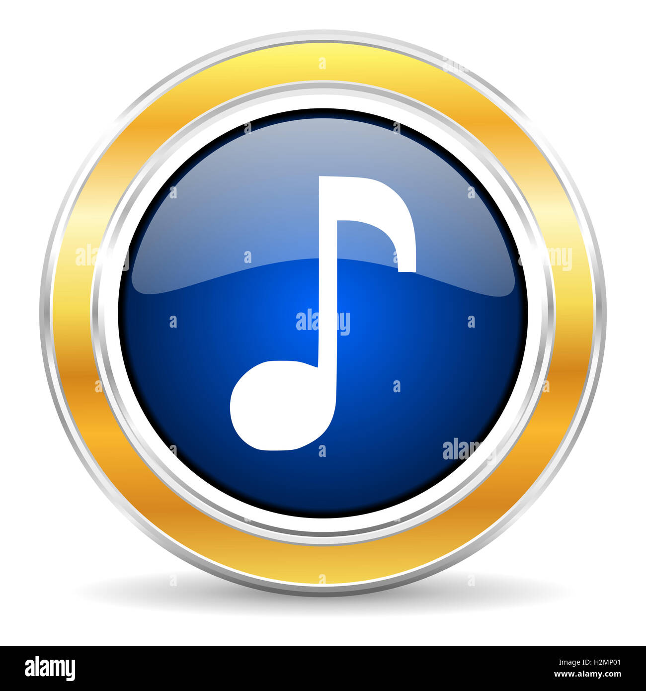 Note de musique dorée Banque d'images détourées - Alamy