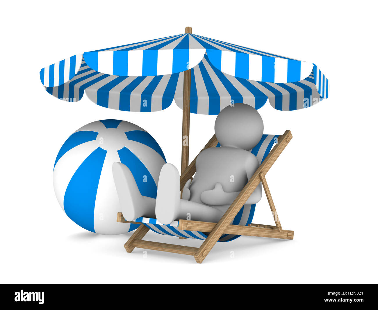 Parasol et transat Banque d'images détourées - Alamy