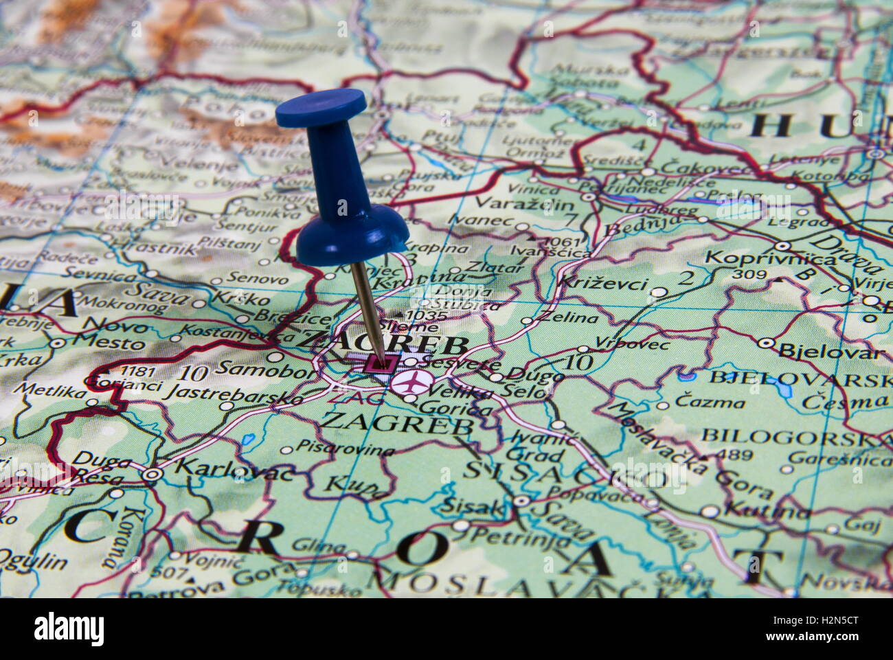 Carte de zagreb Banque de photographies et d’images à haute résolution ...