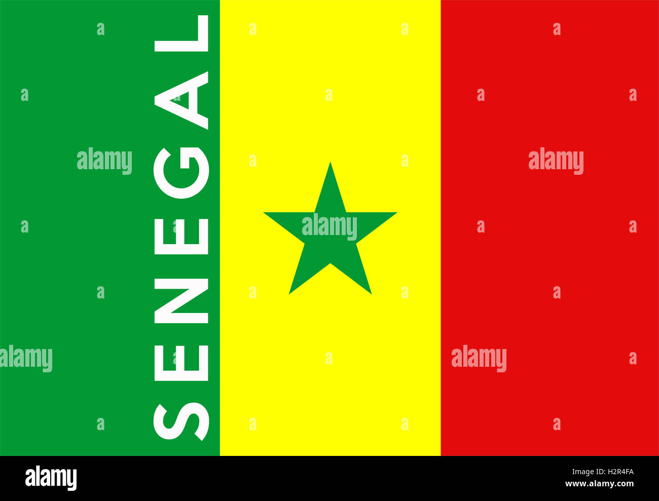 drapeau du Sénégal Photo Stock - Alamy