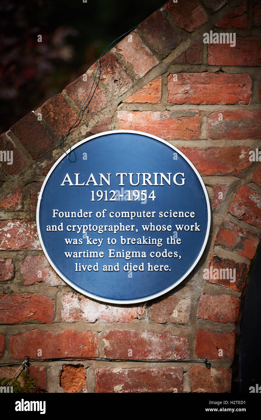 Alan Turing OBE house anglais pionnier Wilmslow informaticien ...