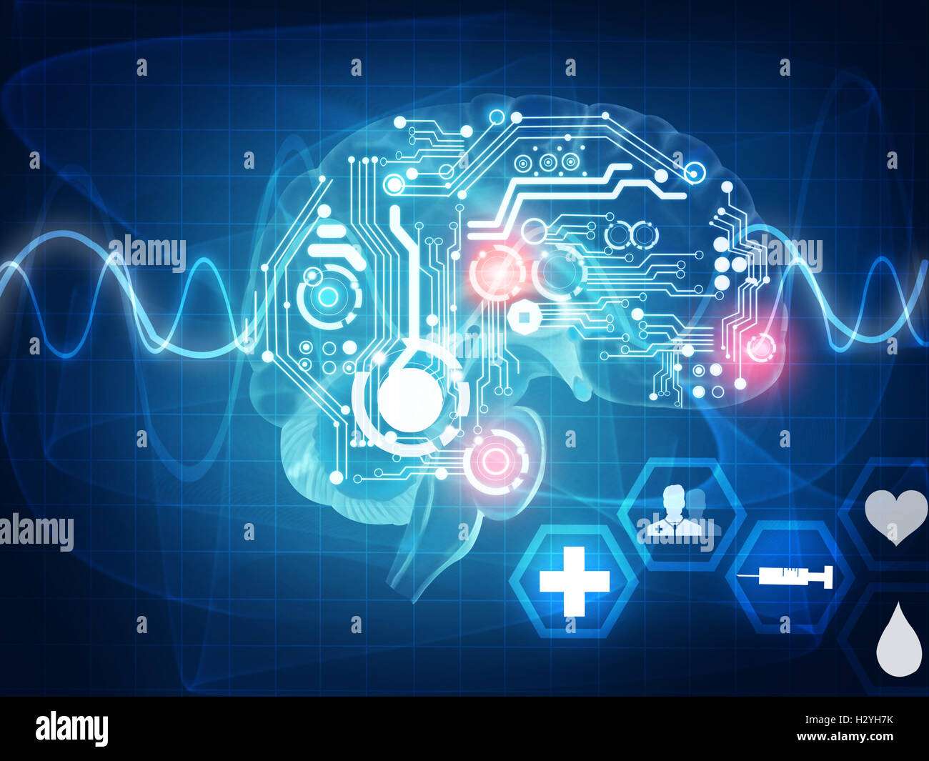 Les ondes cérébrales Banque de photographies et d’images à haute ...