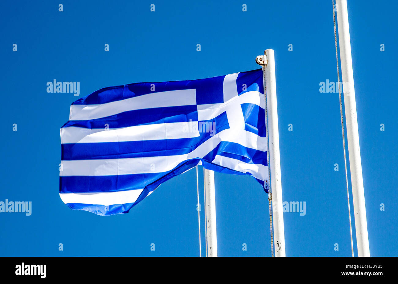 Drapeaux nationaux grecs Banque de photographies et d’images à haute ...