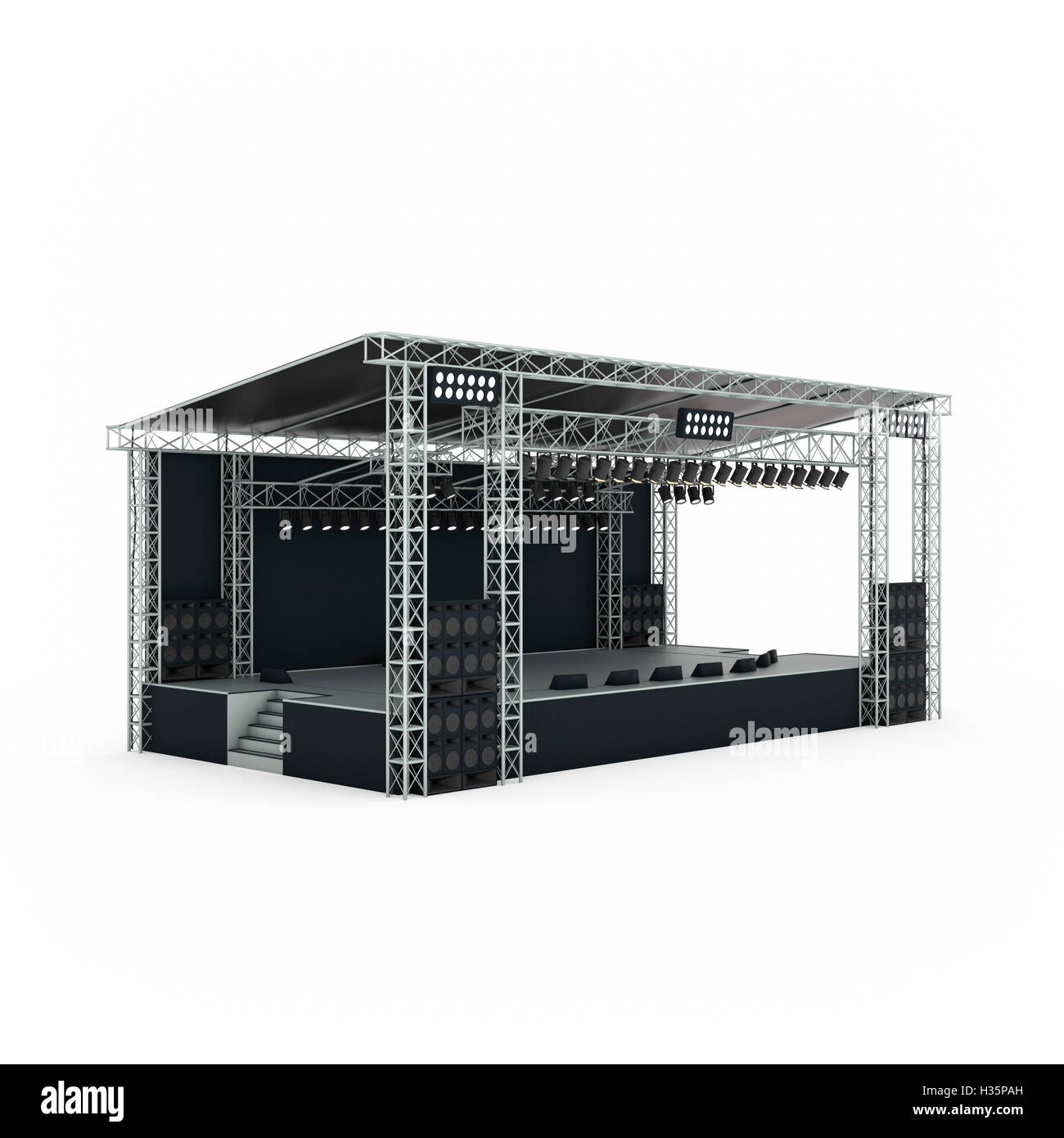Podium scène de concert, perspective, rendu 3D isolés Photo Stock - Alamy