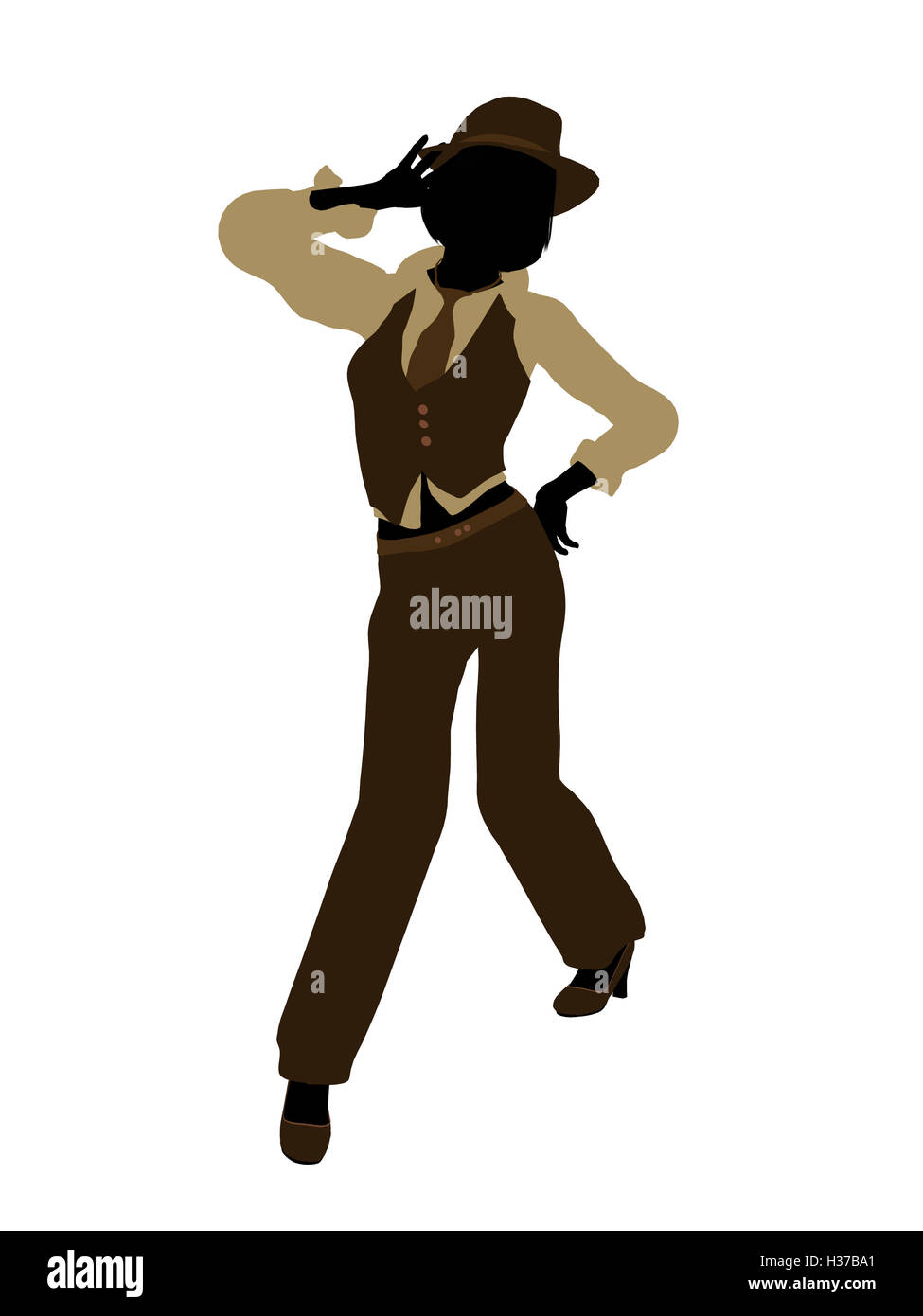 Female jazz dancer silhouette Banque de photographies et d’images à ...