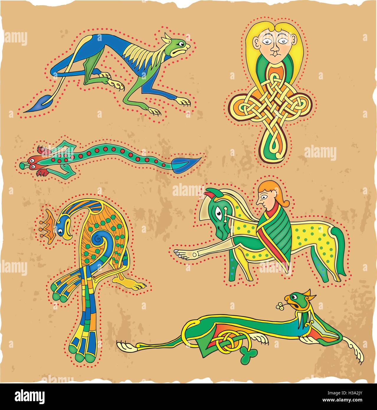 Book of kells Banque d'images vectorielles - Alamy