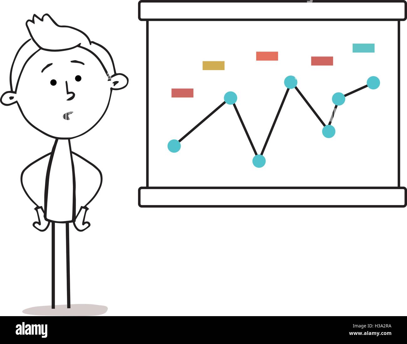 L'homme explique Banque d'images vectorielles - Alamy