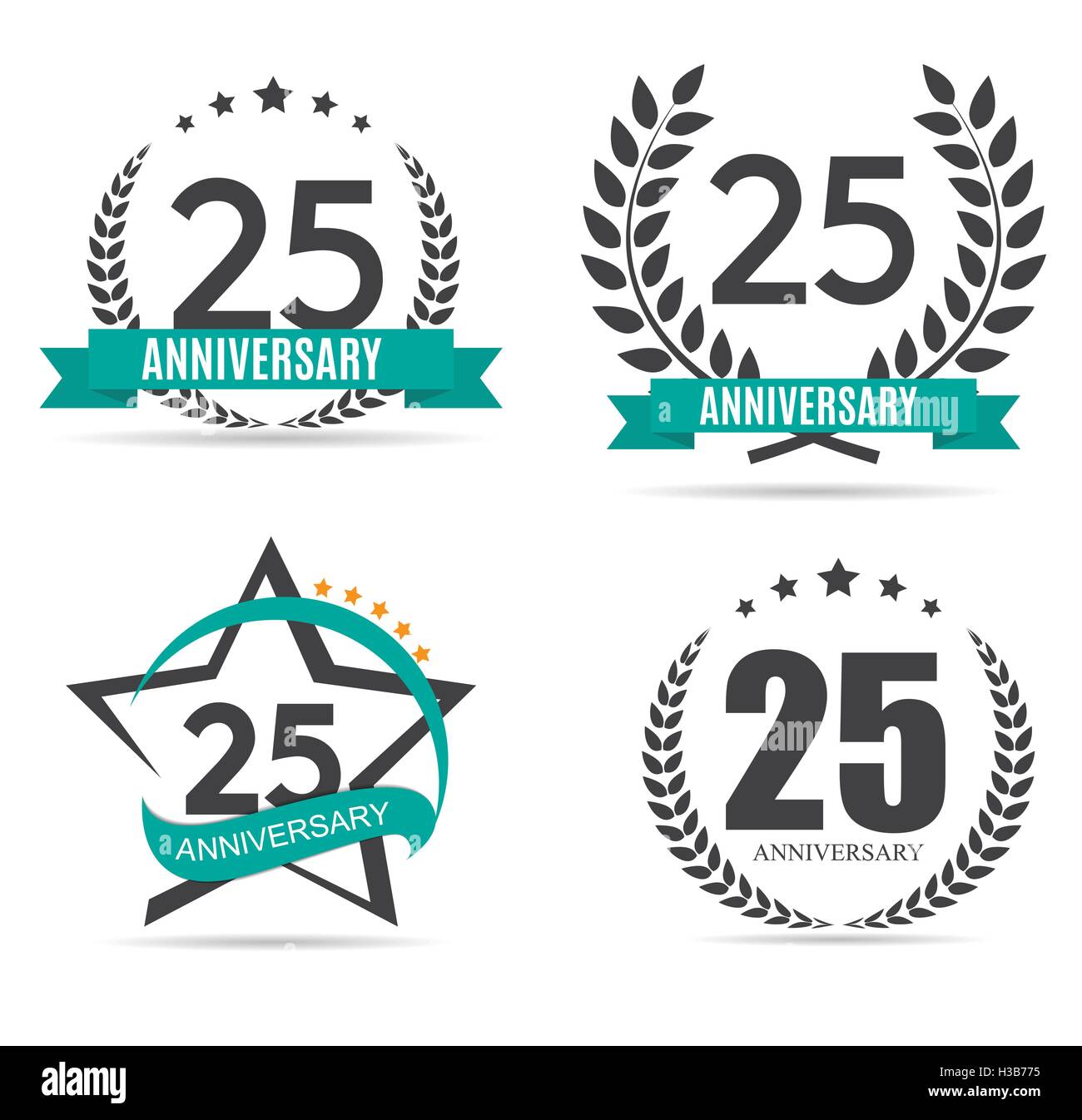 25 ans anniversaire Logo du modèle Vector Illustration Image ...