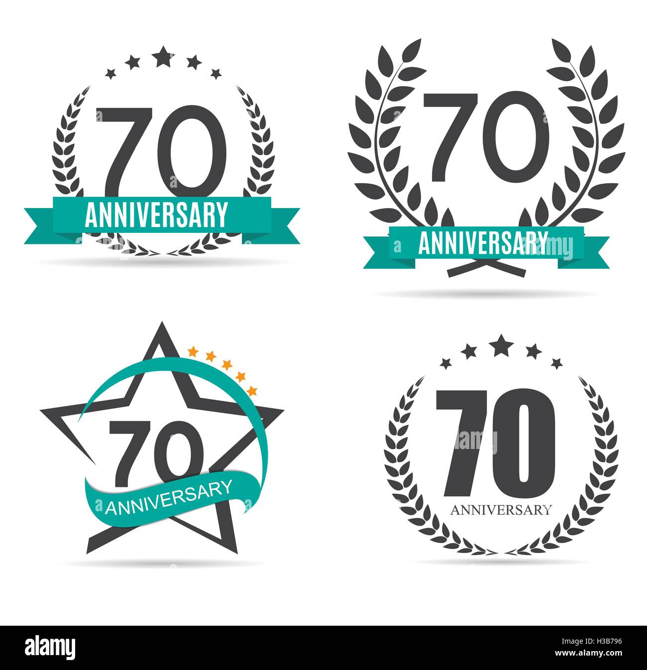 70 ans anniversaire Logo du modèle Vector Illustration Image ...
