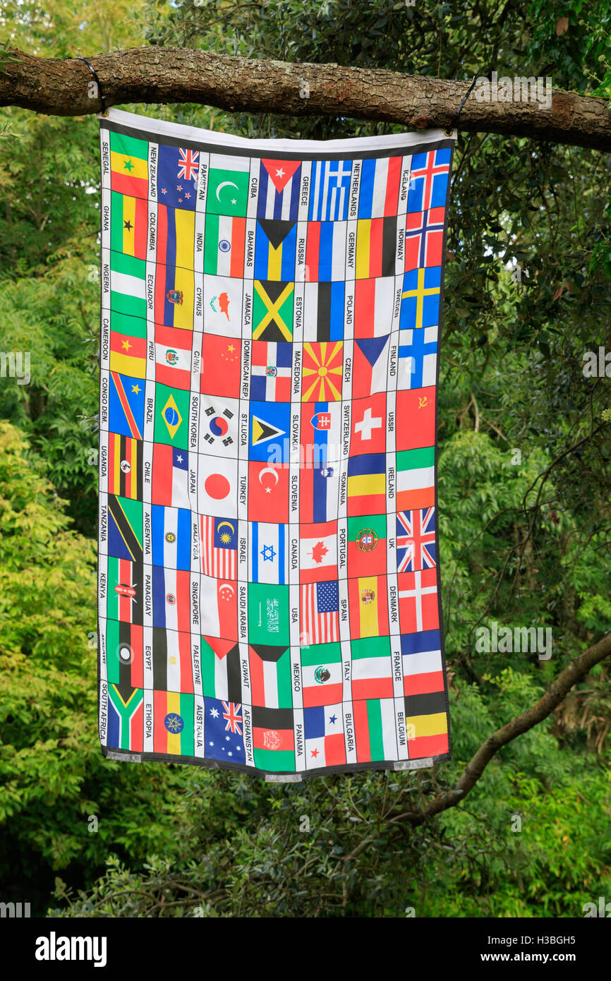 Arbre du monde des drapeaux Banque de photographies et d’images à haute ...