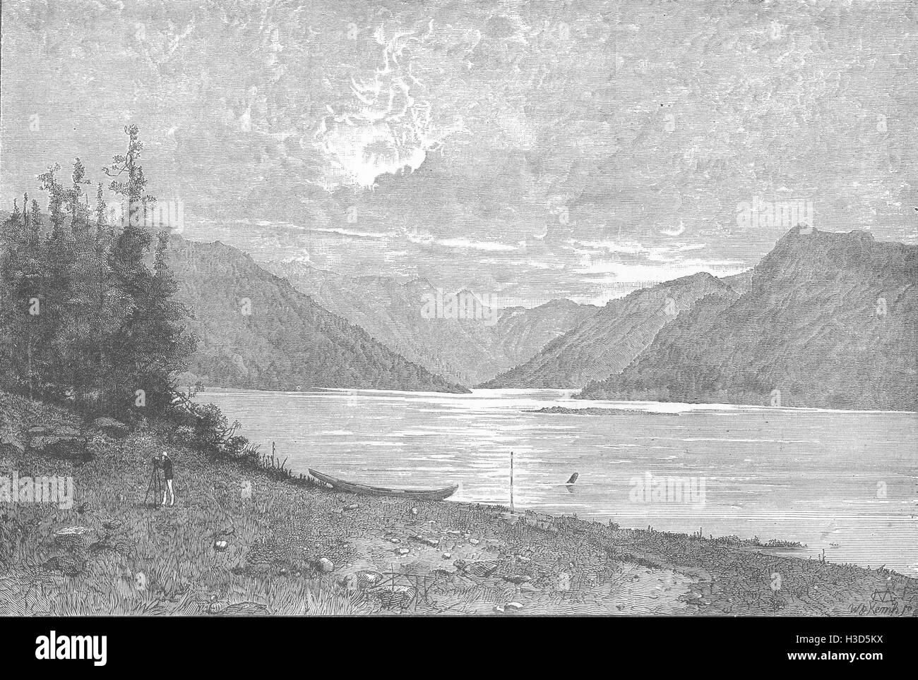 Columbia river mouth Banque d'images noir et blanc - Alamy