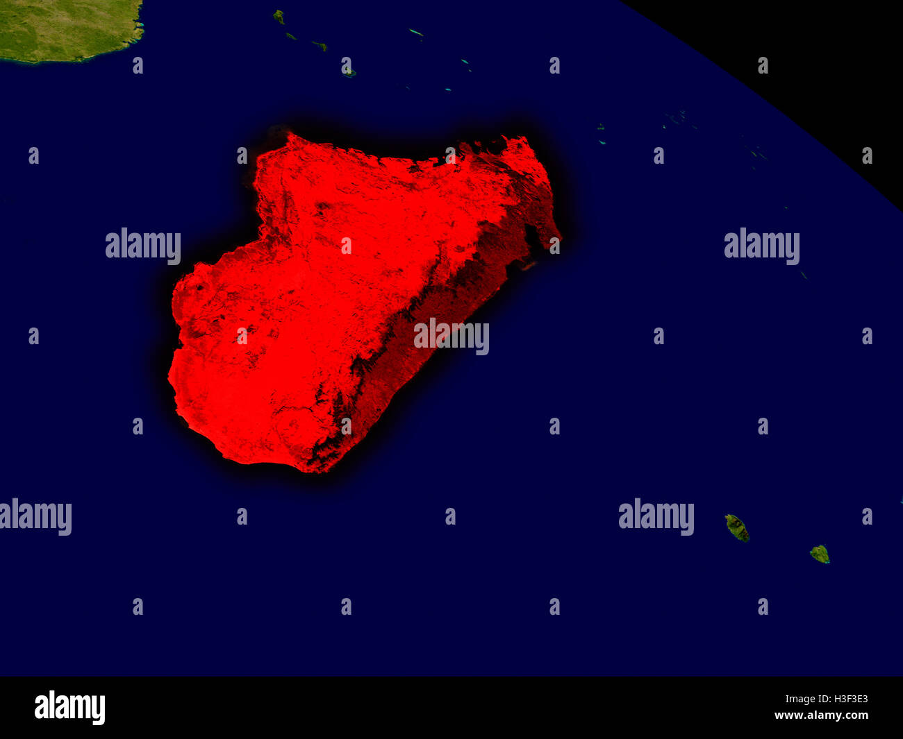 Map satellite geography madagascar Banque de photographies et d’images ...