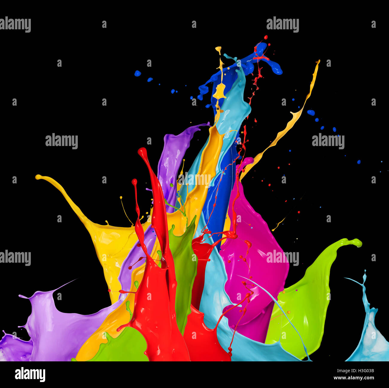 Black colour splash Banque de photographies et d’images à haute ...