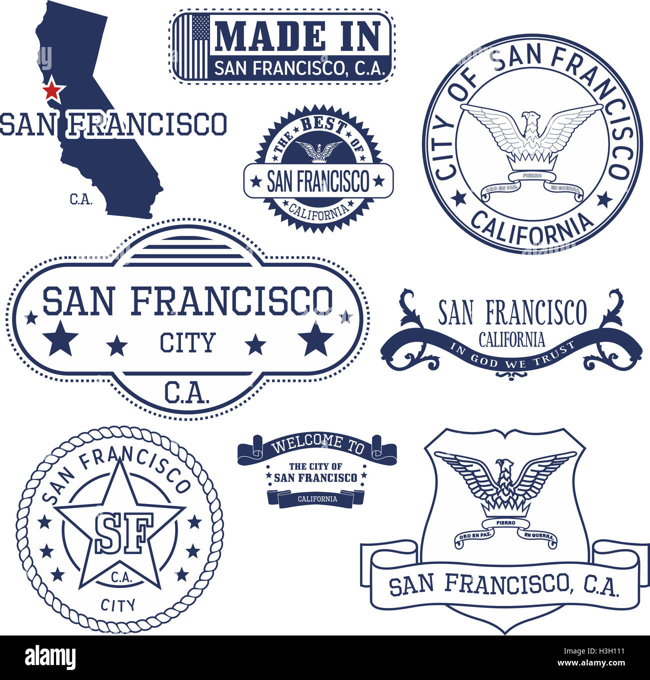 Mappa di san francisco Banque de photographies et d’images à haute ...