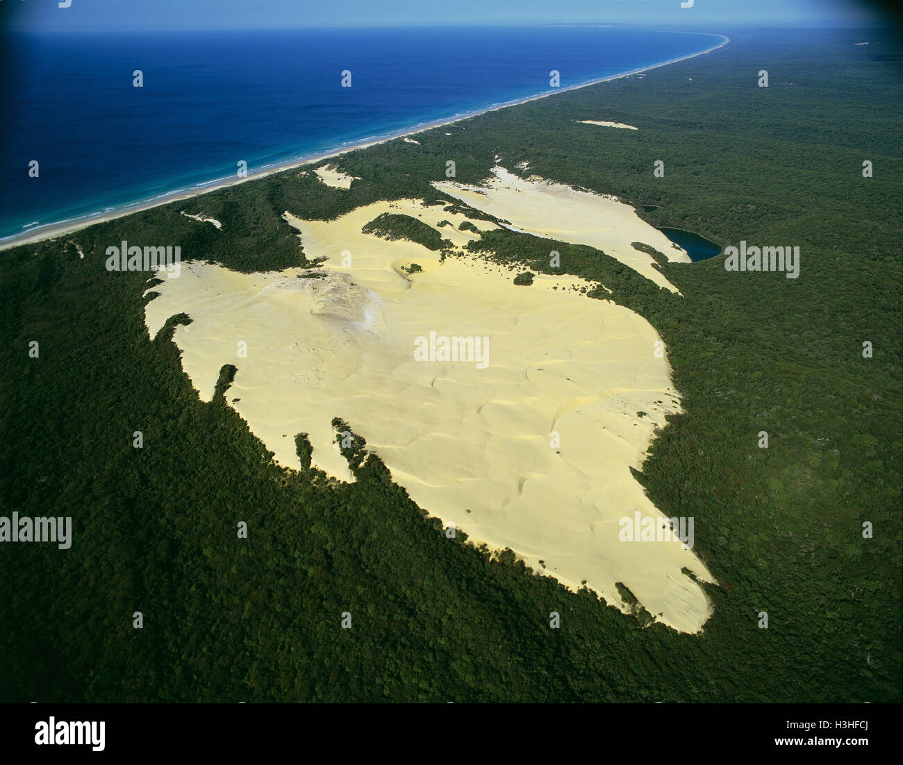 Lake wabby, un lac de barrage formé que l'évolution du cours d'un bloc ...
