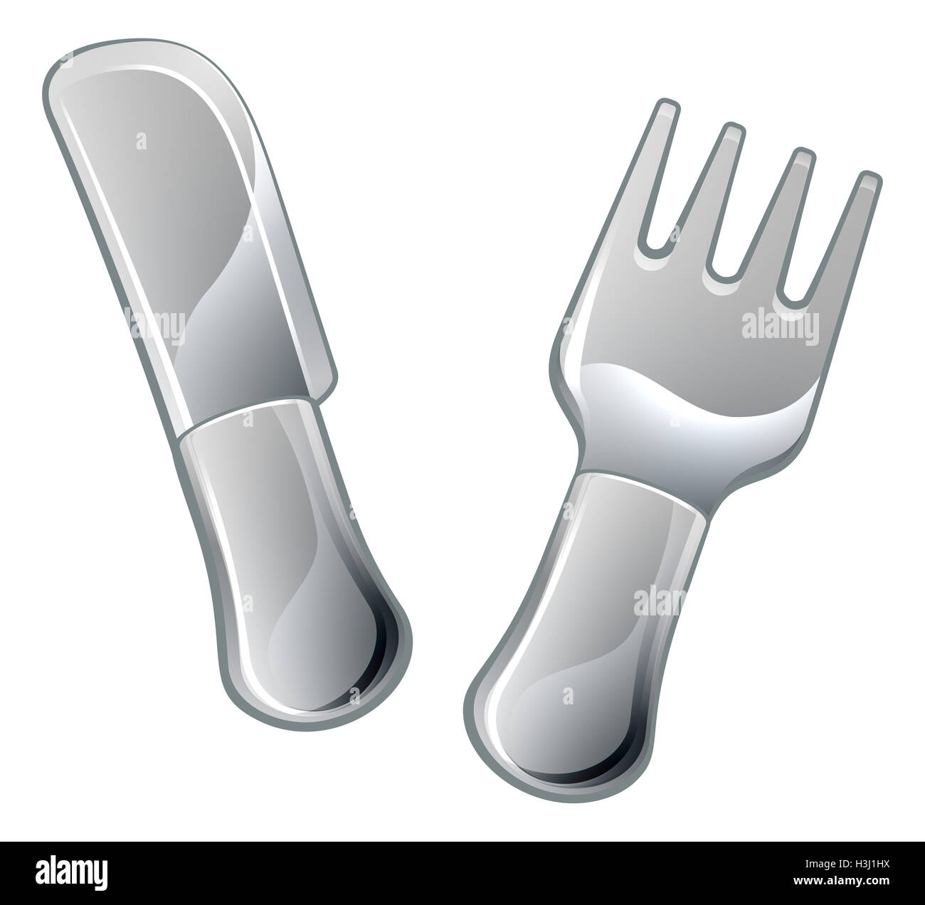 Cartoon cutlery icon Banque de photographies et d’images à haute ...