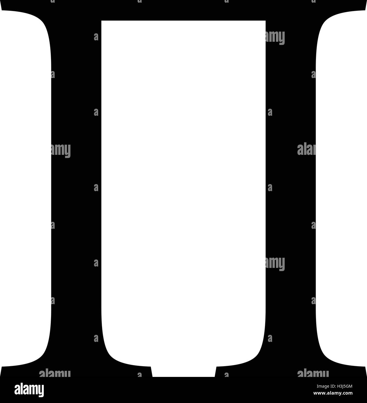 Pi grec lettre icône symbole grèce signe 3 Banque de photographies et d ...