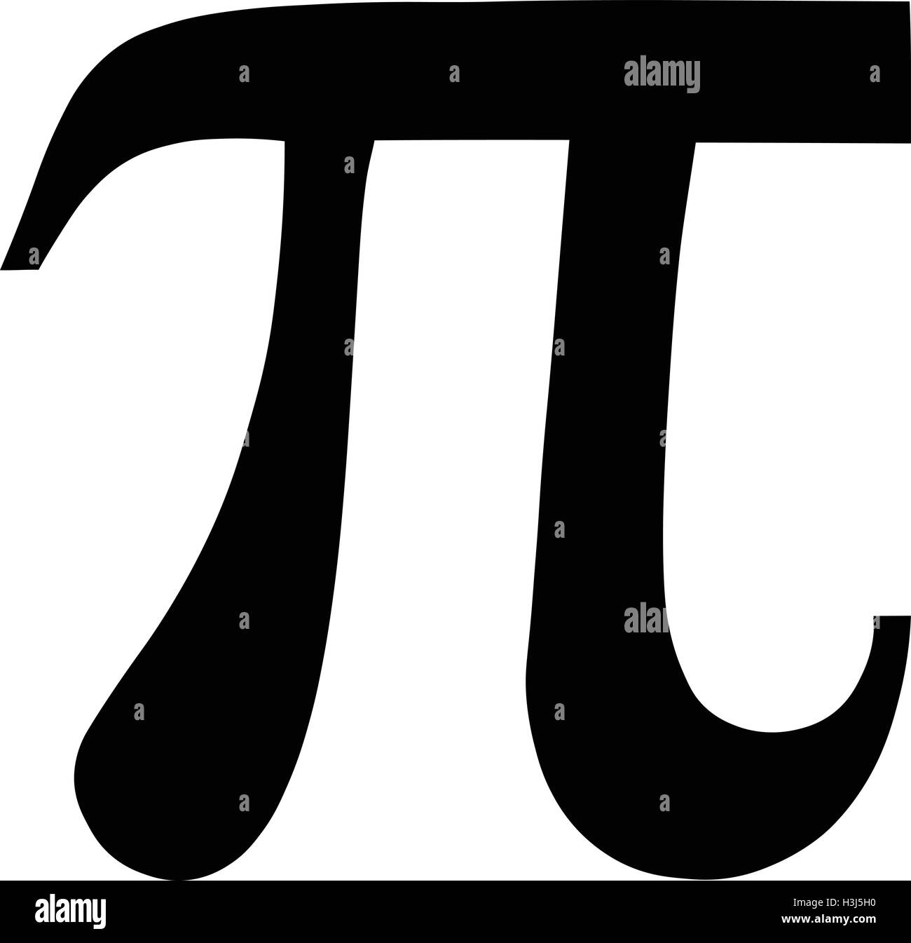 La lettre grecque pi. symbole pi vector illustration isolé Image ...