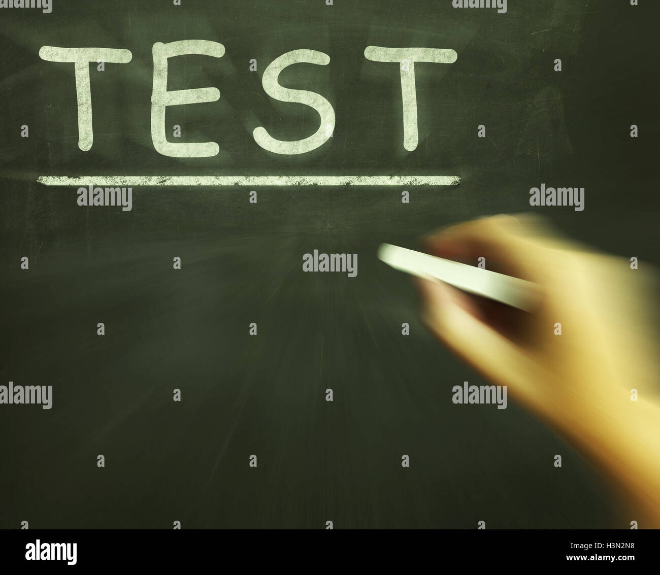Chalk Test de l'examen d'évaluation montre et le grade Photo Stock - Alamy
