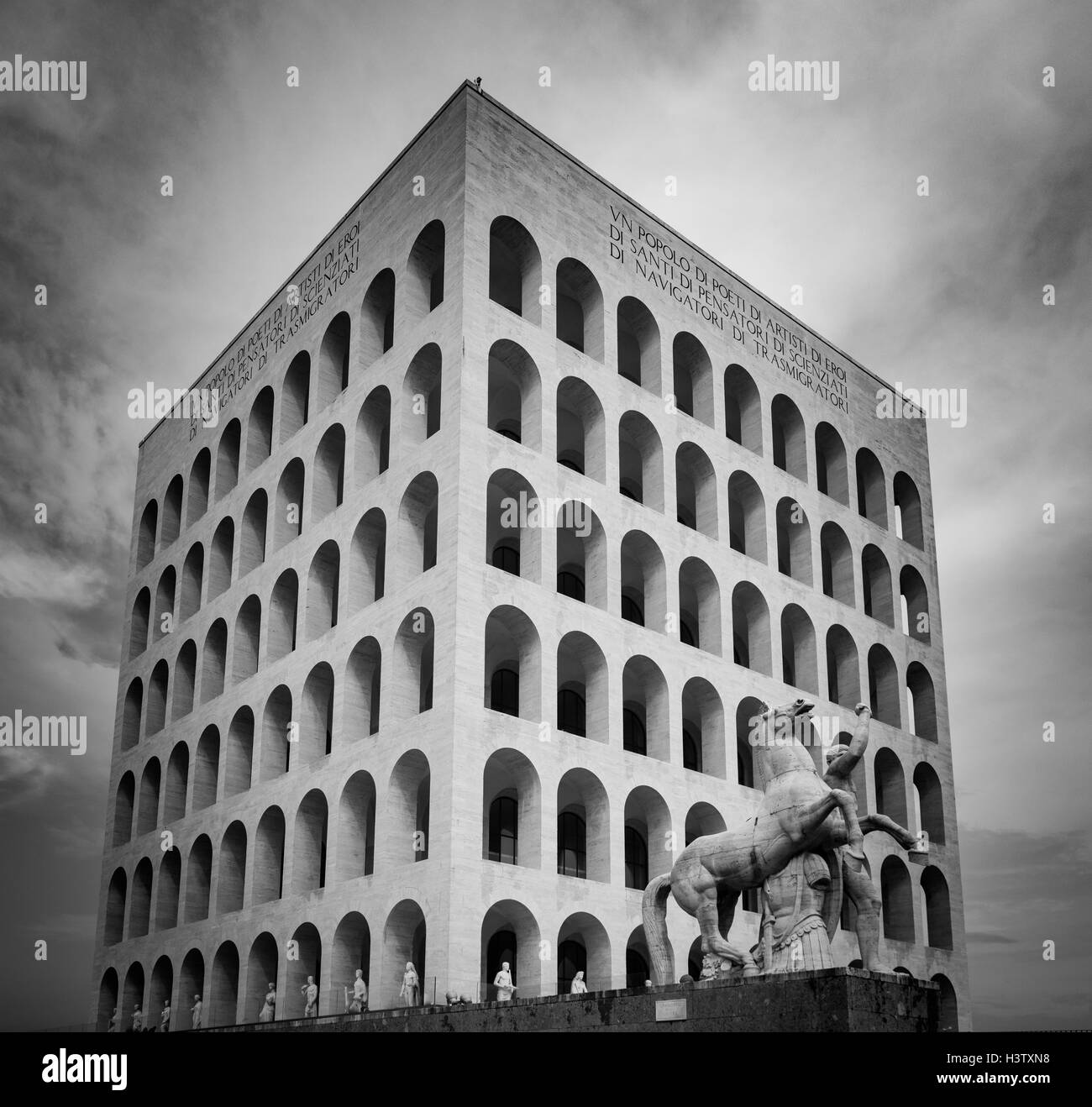 Eur rome Banque d'images noir et blanc - Alamy