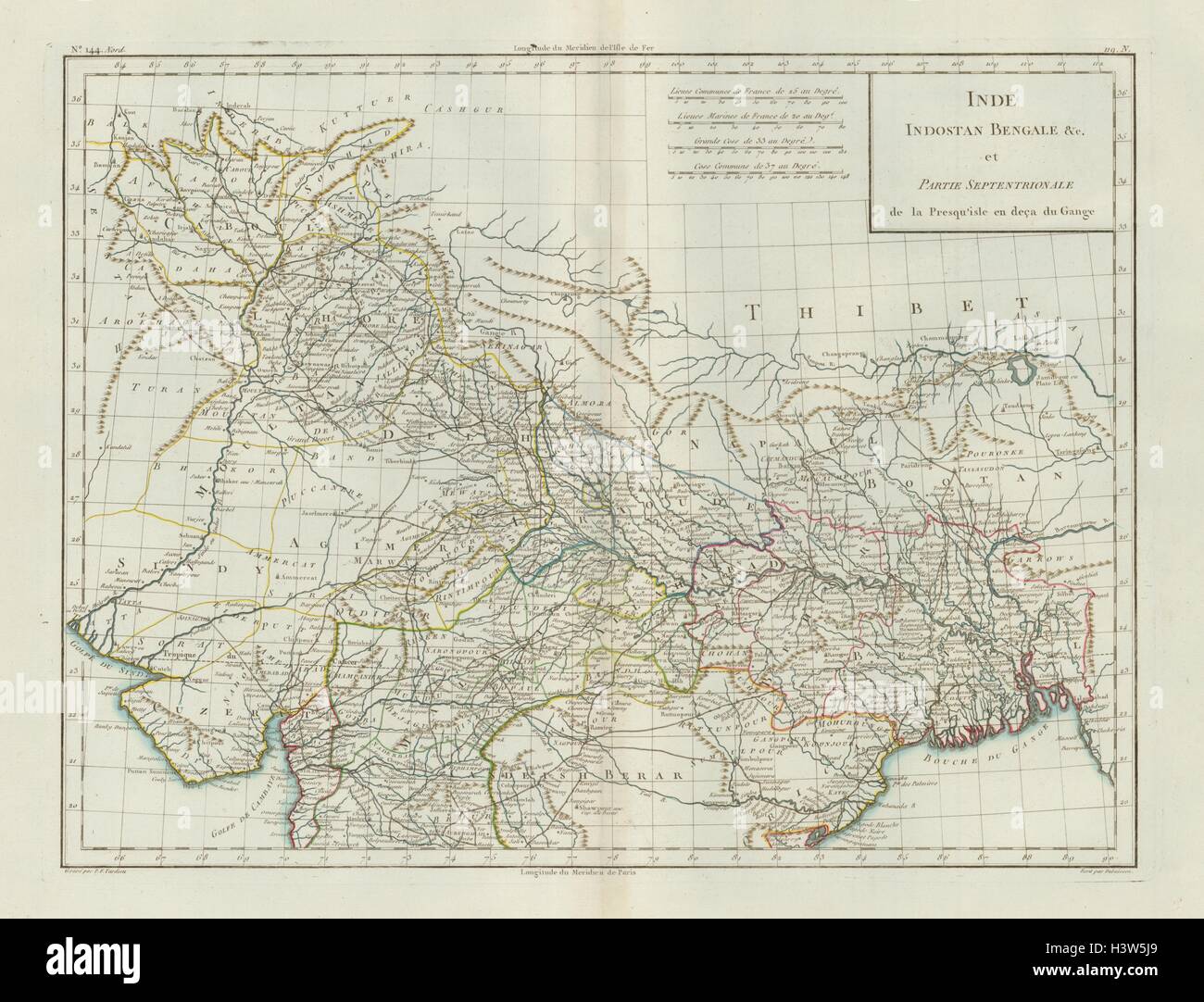 Map of india 18th century Banque de photographies et d’images à haute ...