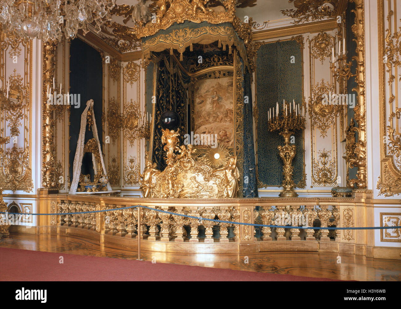 Germany, Bavaria, seigneur du château du Lac de Chiem, à l'intérieur ...