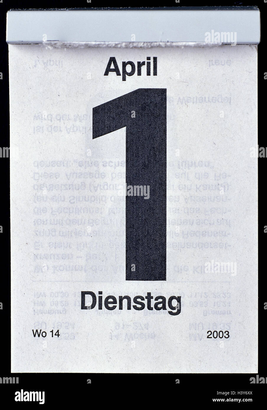 Calendrier Du Mardi Photos & Calendrier Du Mardi Images - Alamy