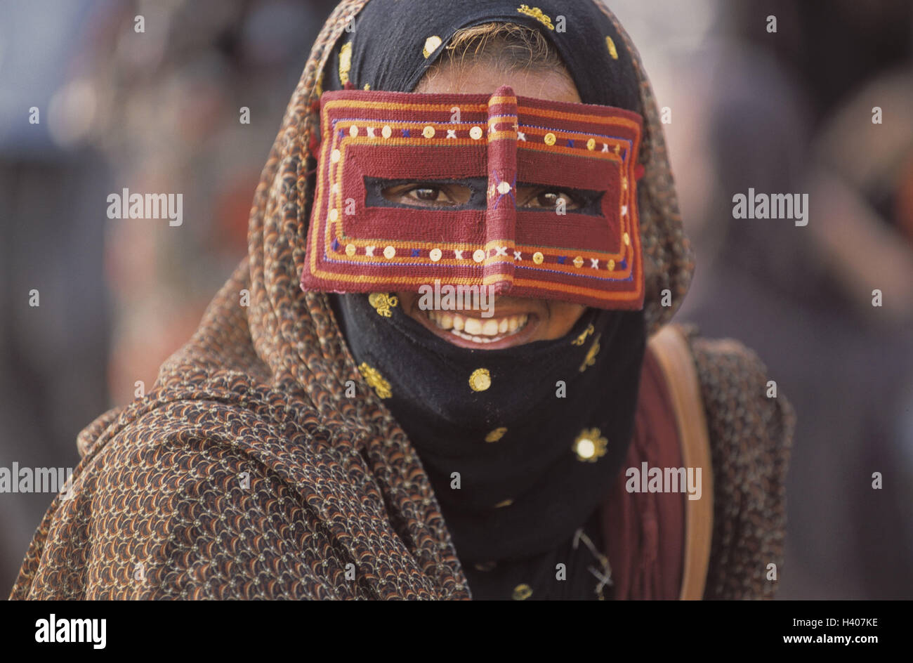 L'Iran, Bandar e Abbas, femme, voiles, portrait, modèle ne libération ...