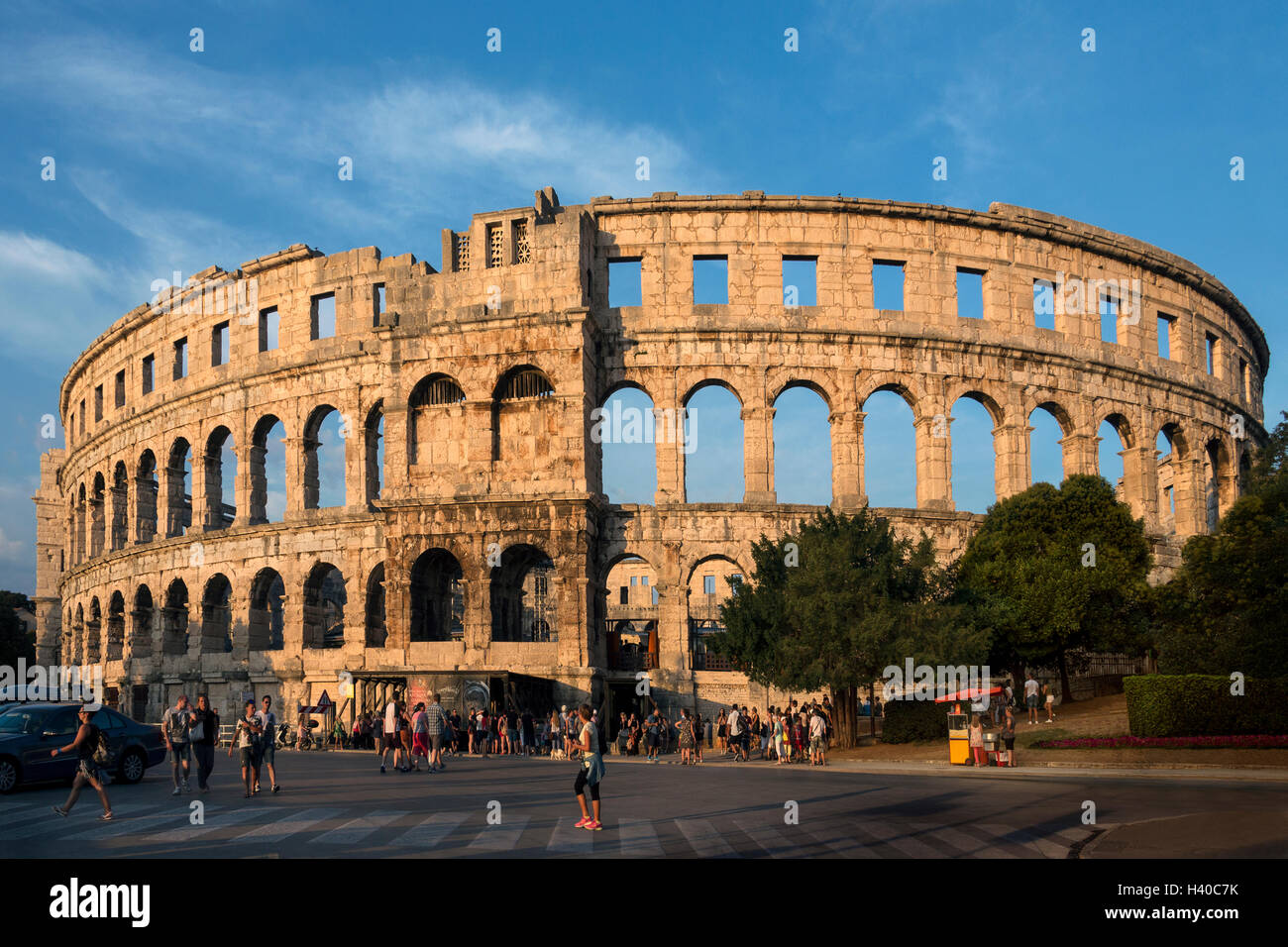L'hôtel Pula Arena un amphithéâtre romain situé à Pula, Croatie Photo ...