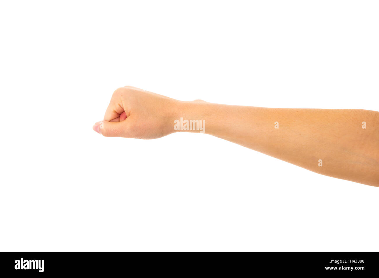 Femme tenant le poing Banque de photographies et d’images à haute ...