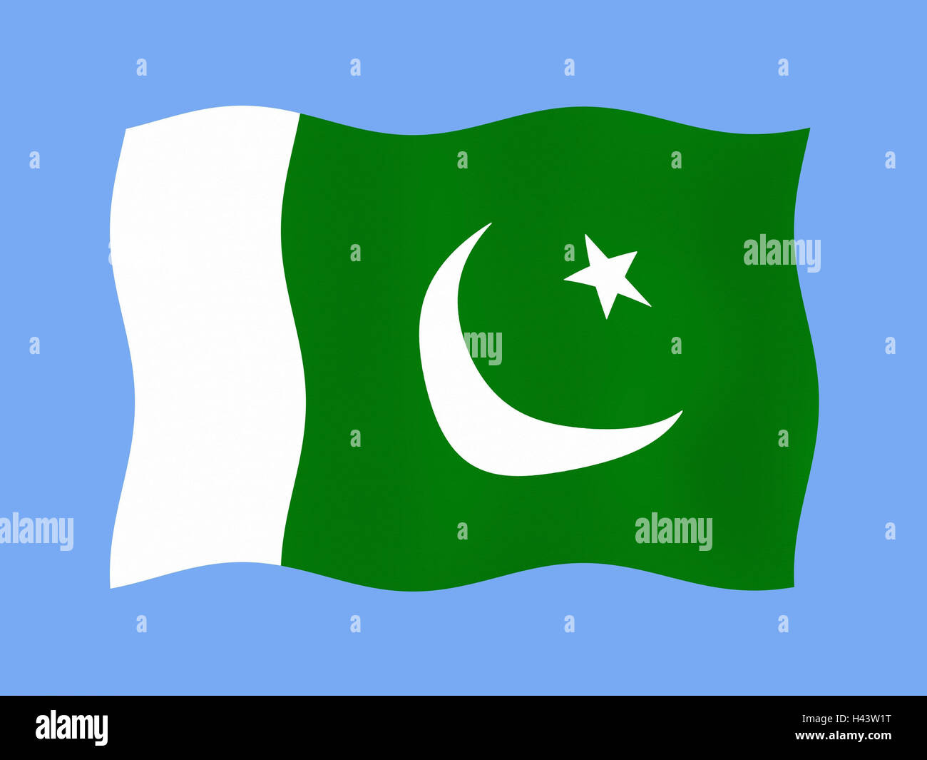 L'infographie, drapeau national, le Pakistan, drapeau, drapeau, drapeau ...