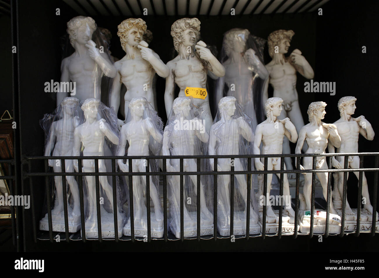 Italie, Toscane, Florence, Piazza del Duomo, souvenirs, David-Statuen ...