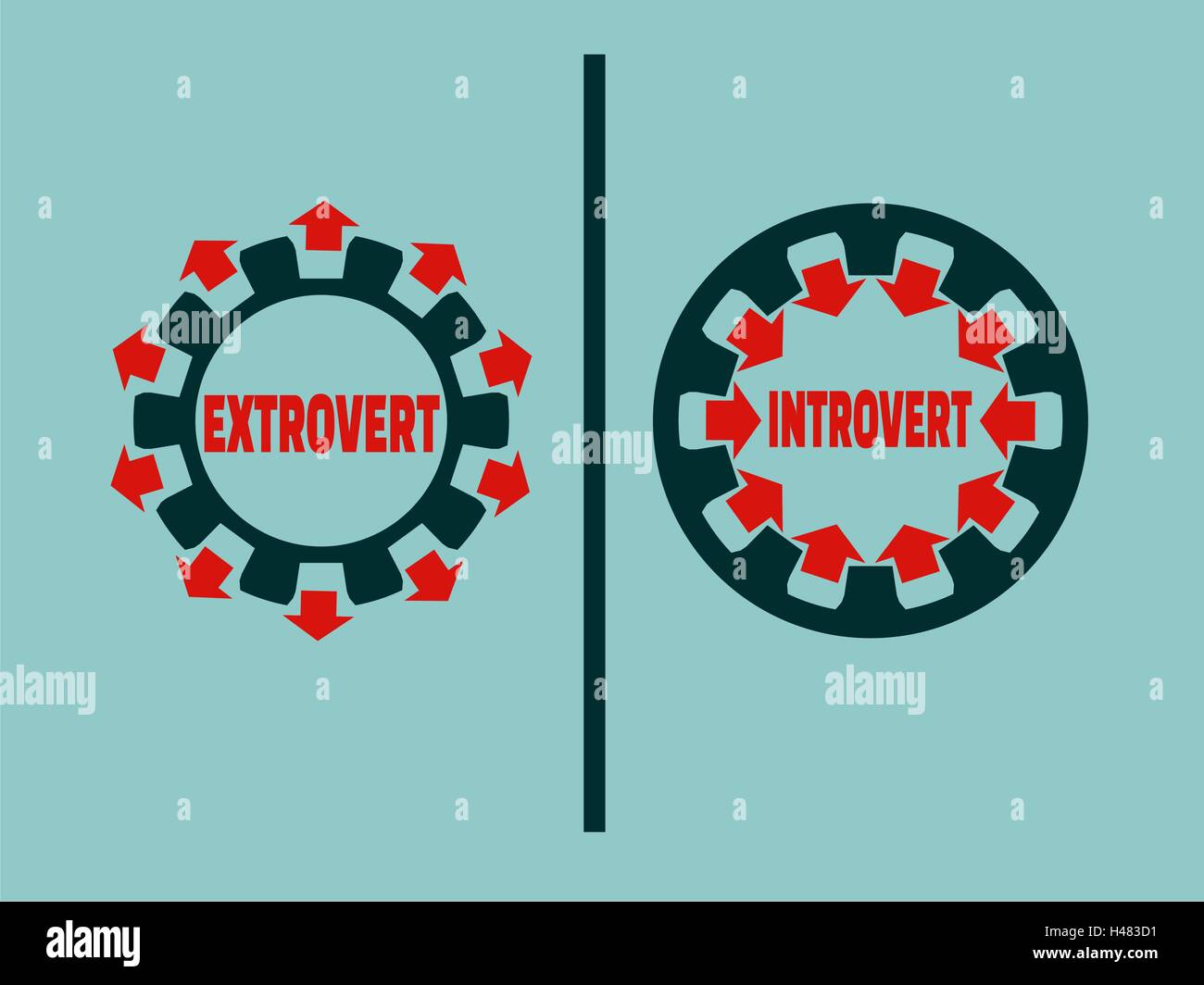 Introverti vs extraverti Banque de photographies et d’images à haute ...
