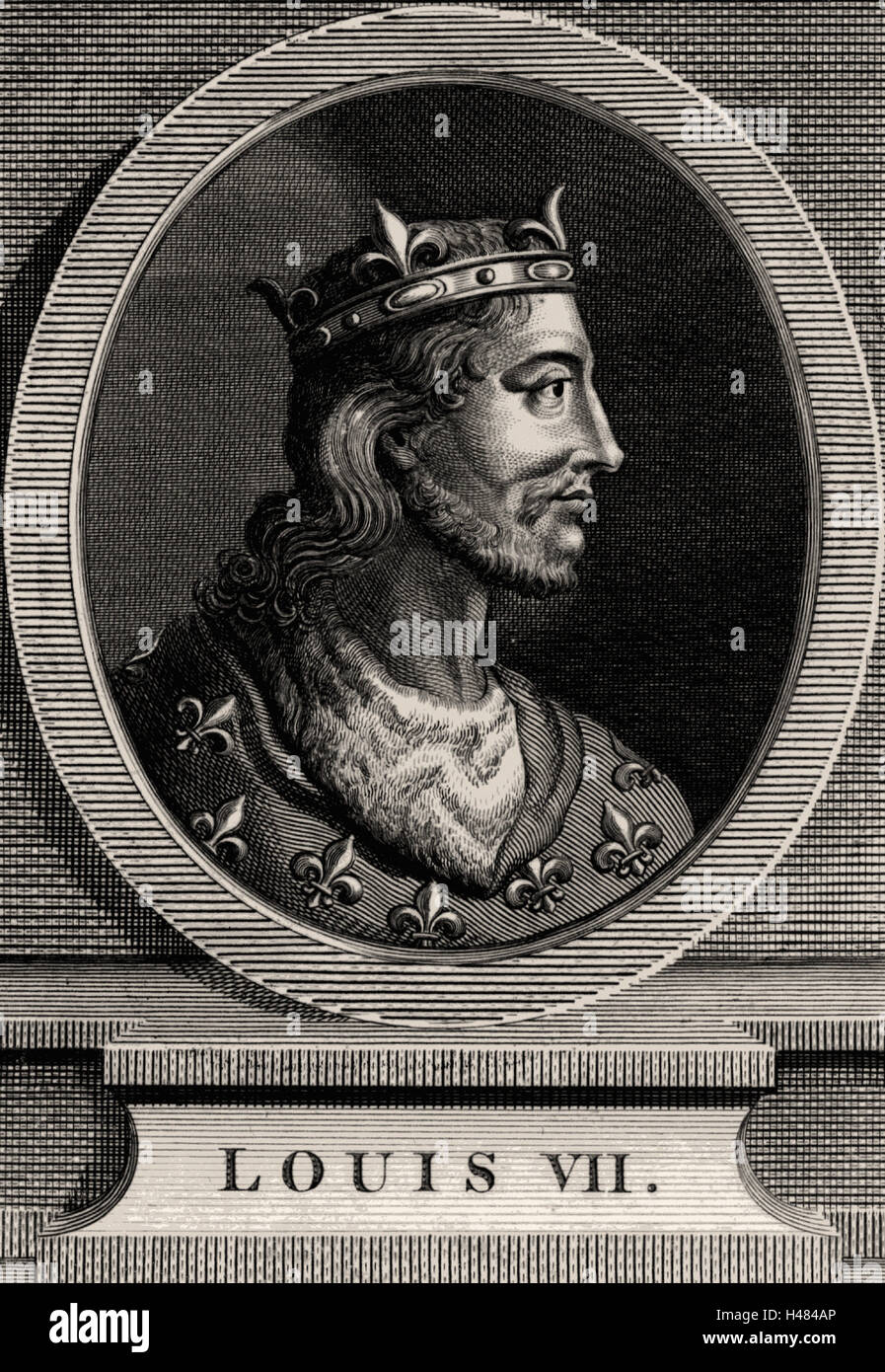Louis Vii 1120 1180 Roi De France À Partir De 1137 Banque d'image et ...