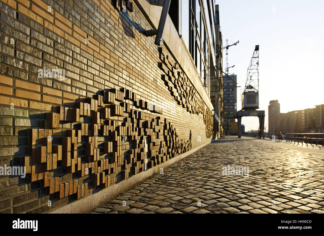 La protection contre les inondations, la brique moderne wall ...