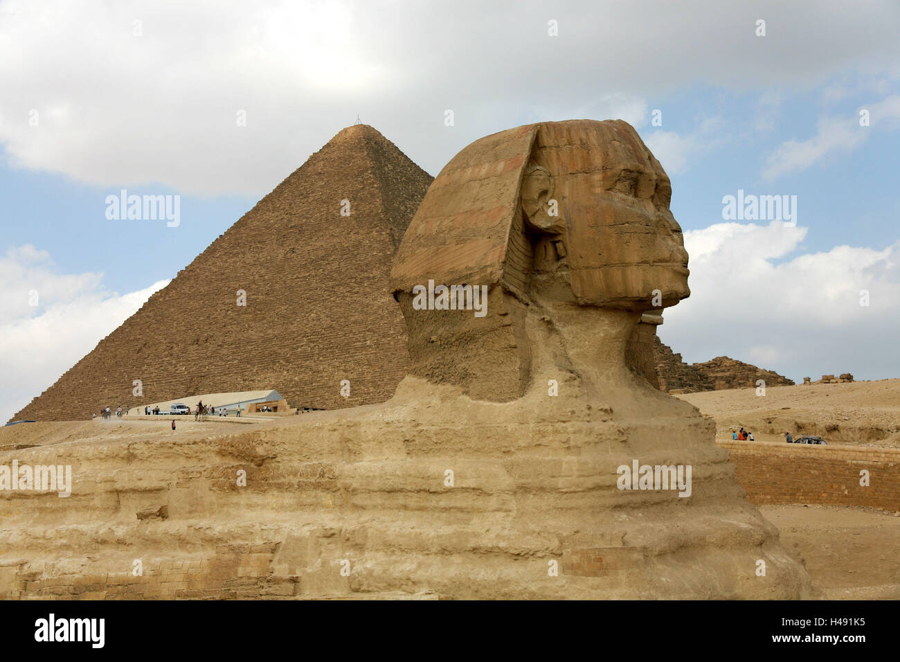 L'Égypte, Gizeh, pyramide, grand sphinx de Gizeh, pyramide de Khéops Photo Stock - Alamy